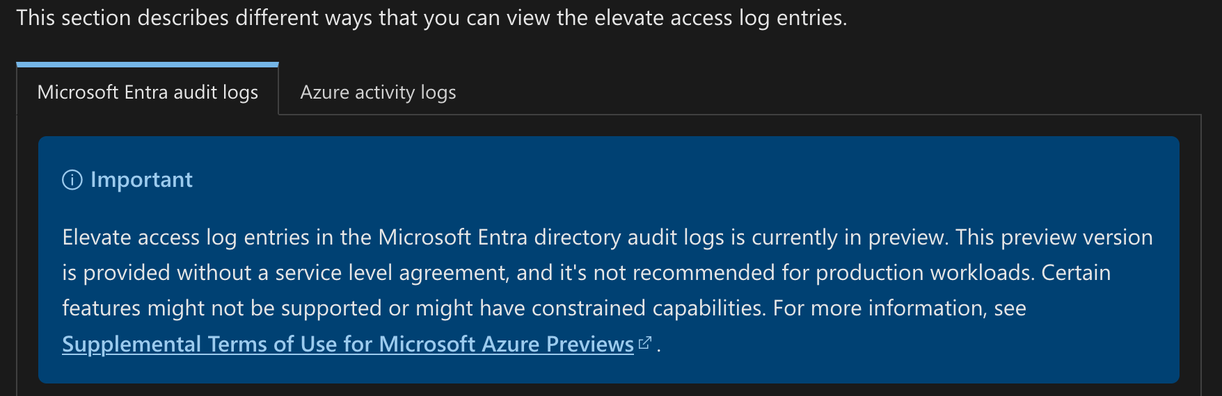 Understanding Elevate Access mechanism, its implementation, and logs where activities are recorded